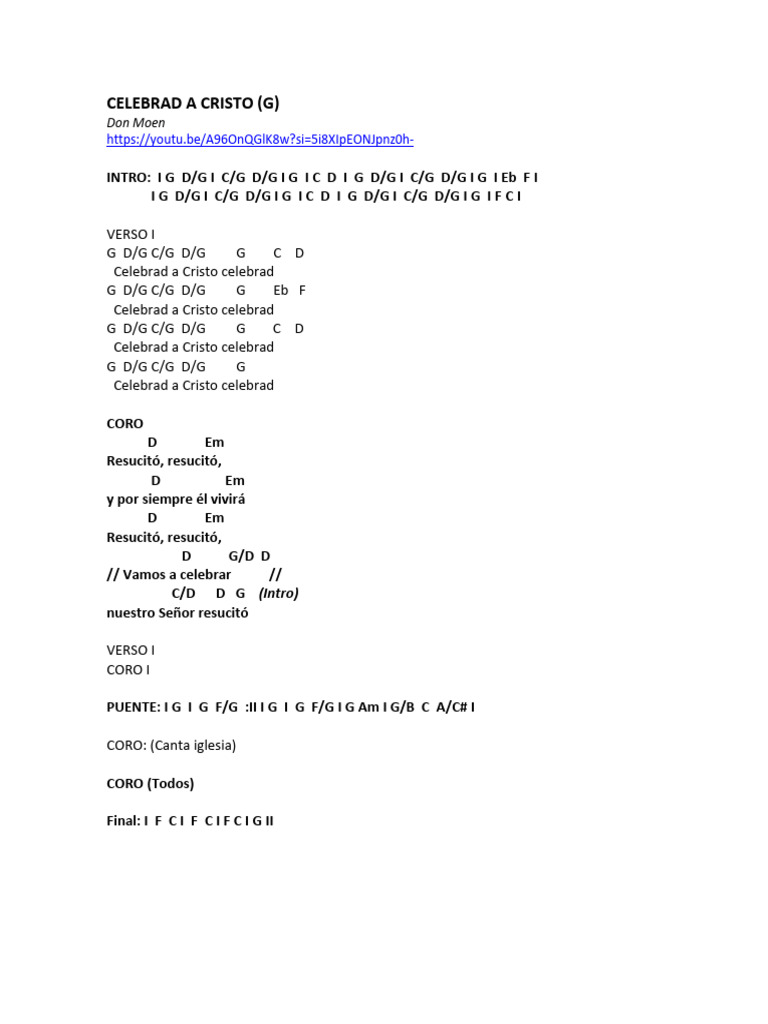 CELEBRAD A CRISTO (G) - Nueva Versión | PDF