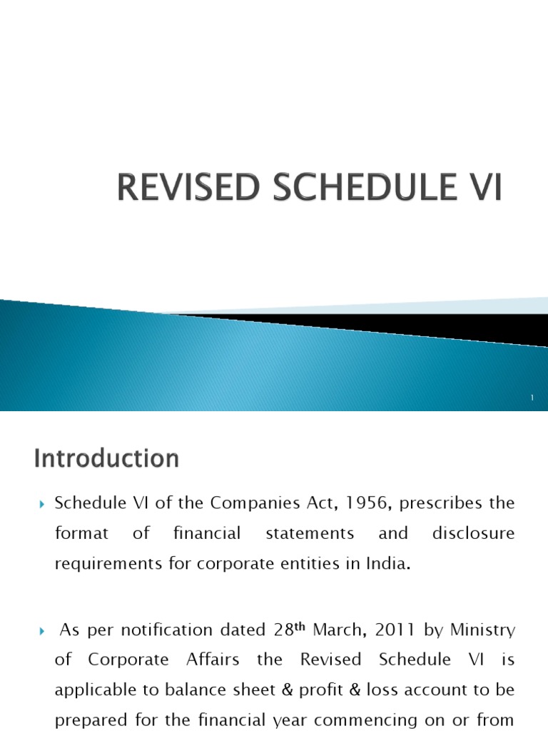 Revised Schedule VI: IFRS Convergence | PDF | International Financial ...