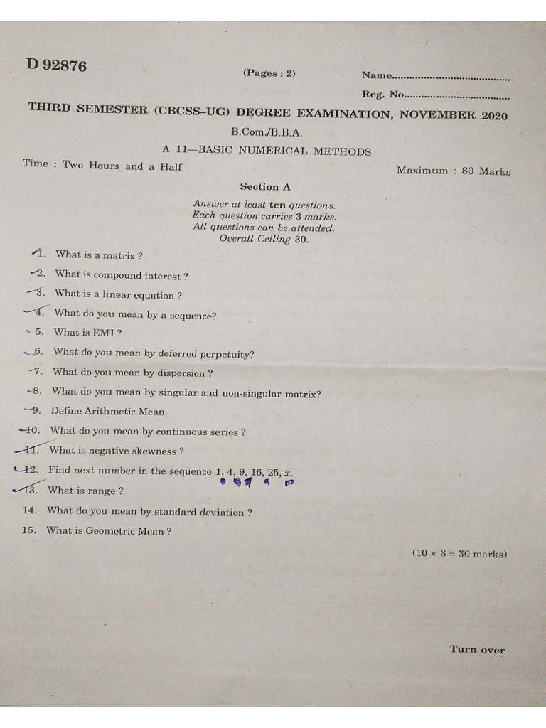 Basic Numerical Methods (Iii) | PDF