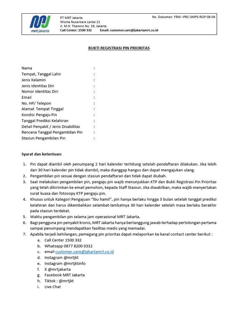 Bukti Pendaftaran Dan BAST Pin Prioritas | PDF