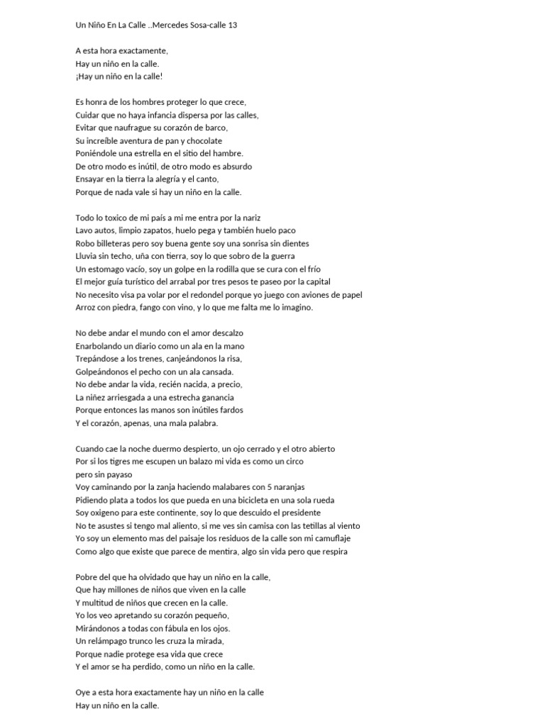 Recursos - Un Niño en La Calle | PDF