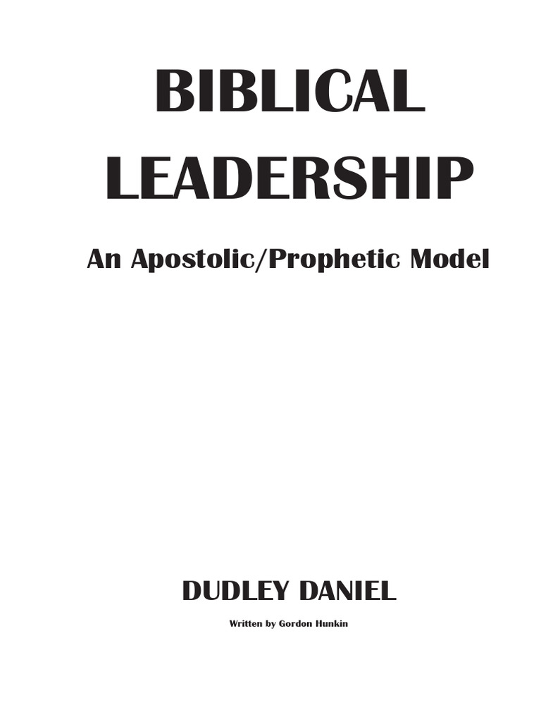Apostolic Model of Biblical Leadership | PDF | Elder (Christianity) | Bible