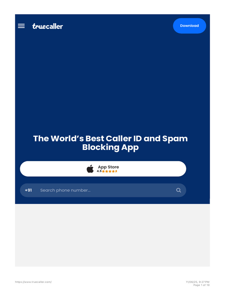 Truecaller - Leading Global Caller ID & Call Blocking App | PDF | Internet | World Wide Web