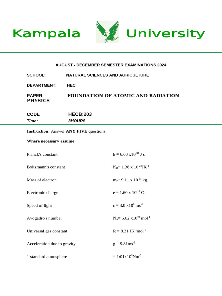 Foundation of Atomic and Radiation Physics | PDF | Radioactive Decay | Atoms