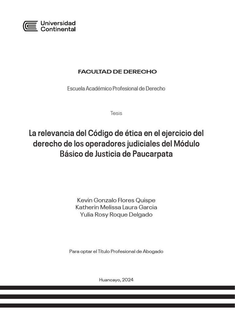 IV FDE 312 TE Flores Laura Roque 2024 | PDF | Abogado | Juez