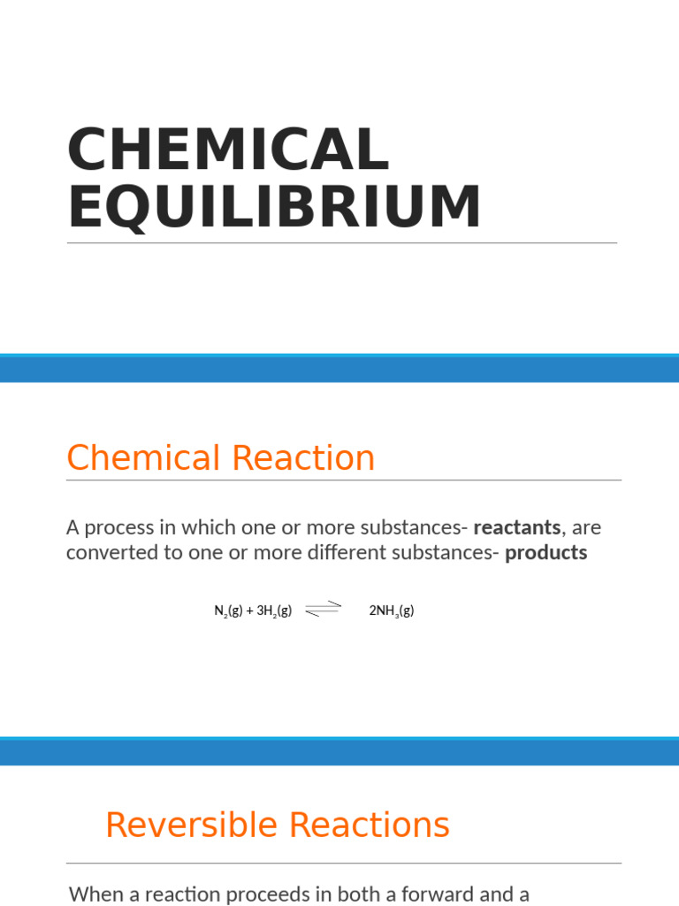 Chemical Equilibrium | PDF | Chemical Equilibrium | Reaction Rate