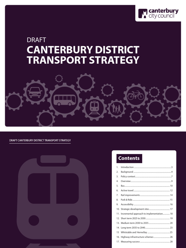 Draft Canterbury District Transport Strategy | PDF | Transport ...