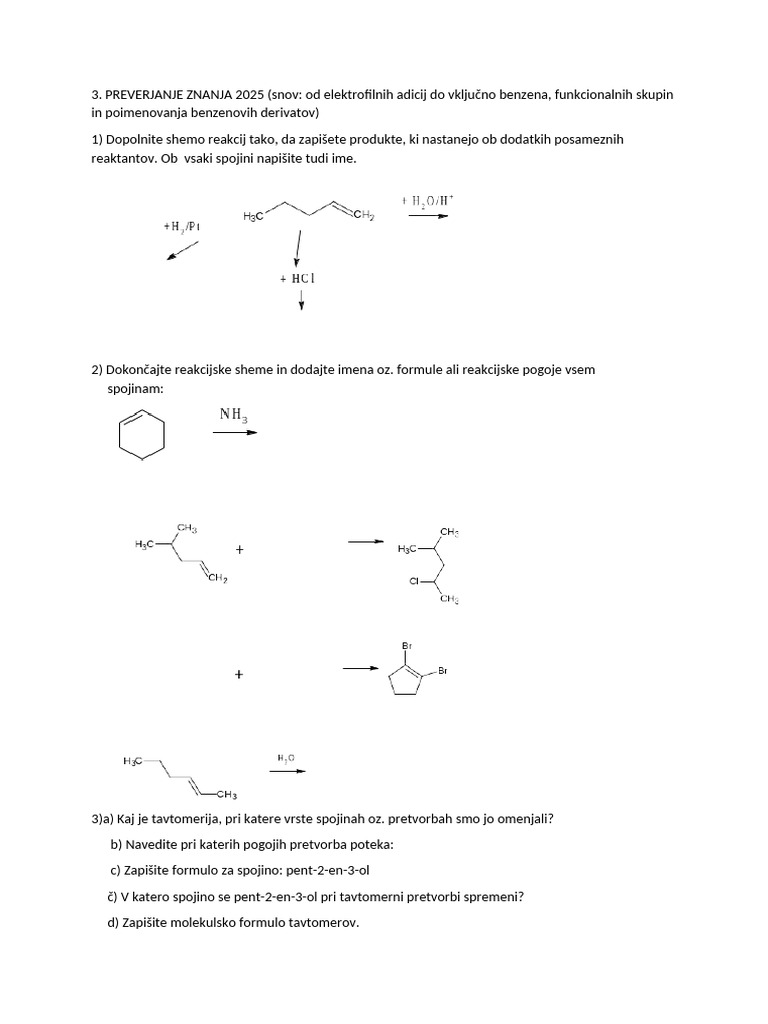 Preverjanje Znanja 2025 | PDF