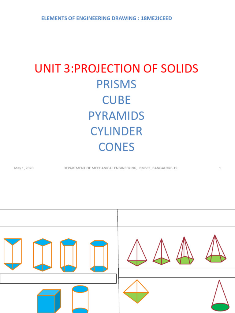 Projection of Solids | PDF | Triangle | Rectangle