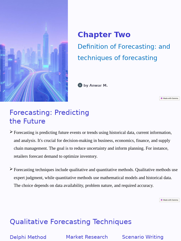 Chapter 2 Forecasting-Predicting-the-Future | PDF | Forecasting | Time Series