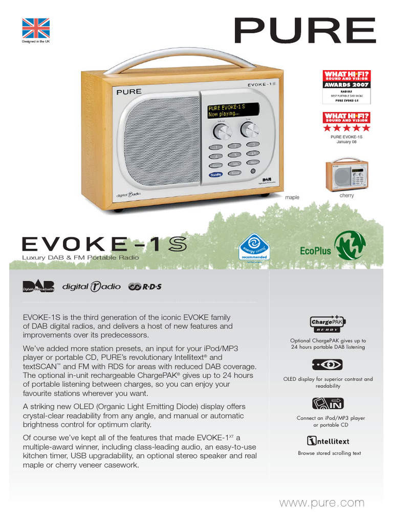 Evoke 1S Factsheet | PDF | I Pod | Computer Engineering