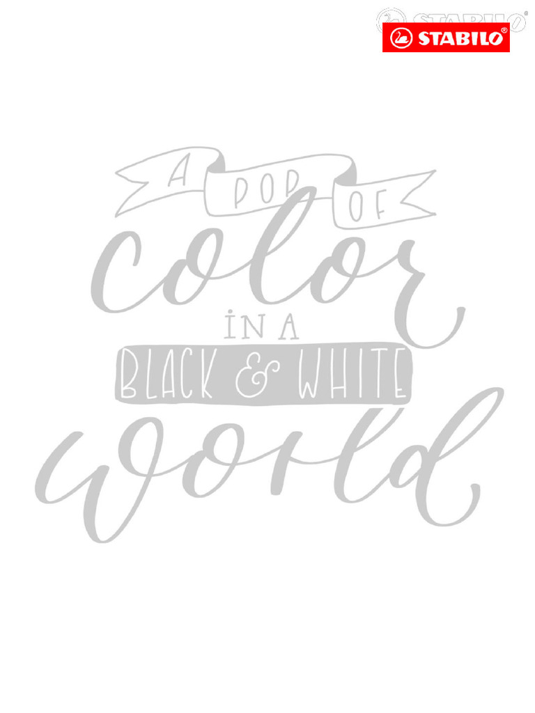 STABILO Lettering Popofcolors Template Hints Und Kunst | PDF