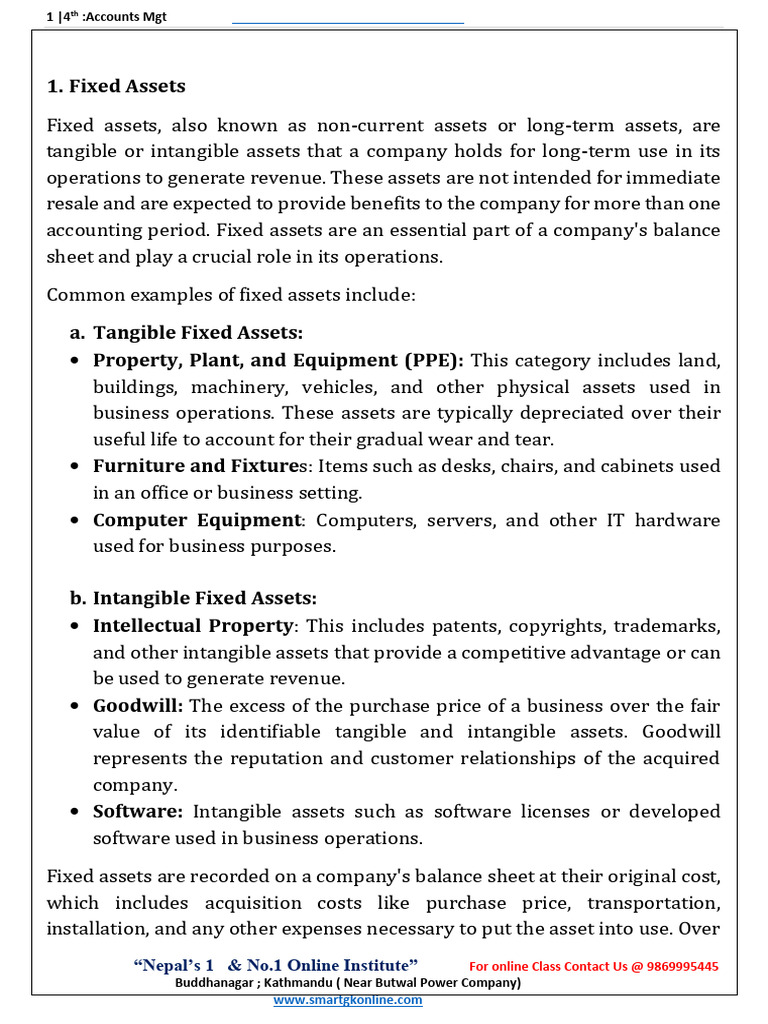Understanding Fixed Assets in Accounting | PDF | Depreciation | Book Value