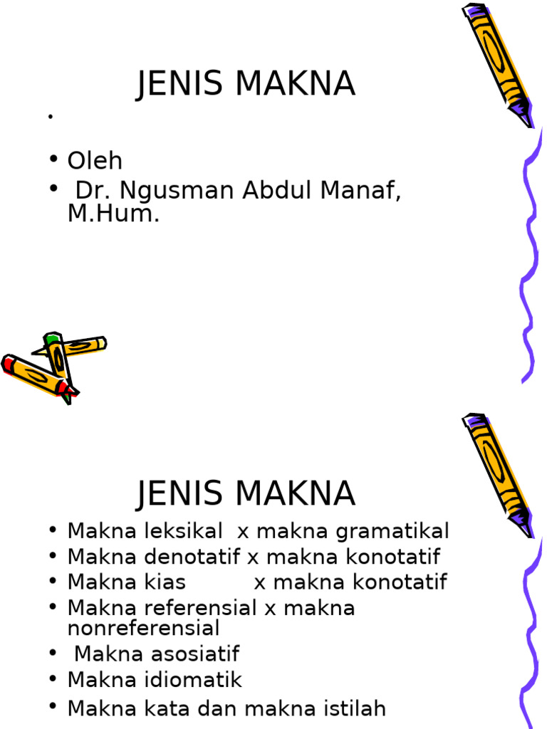 Jenis Makna Dan Implentasinya Dalam Tindak Tutur | PDF