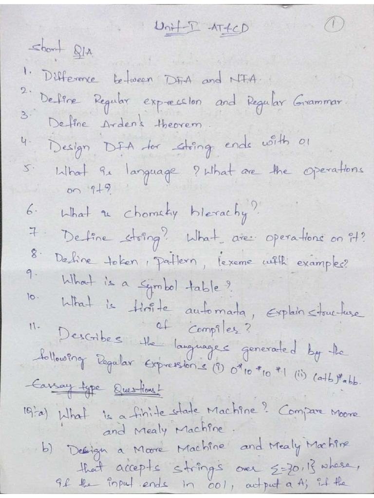 At&CD Imp Questions | PDF