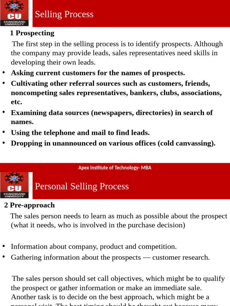 Selling Process | PDF | Sales | Business