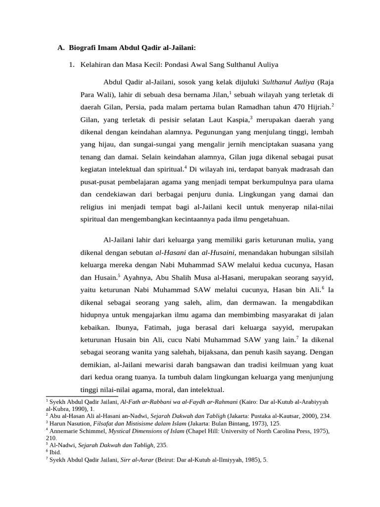Mira - Biografi Imam Abdul Qadir Al Jailani | PDF