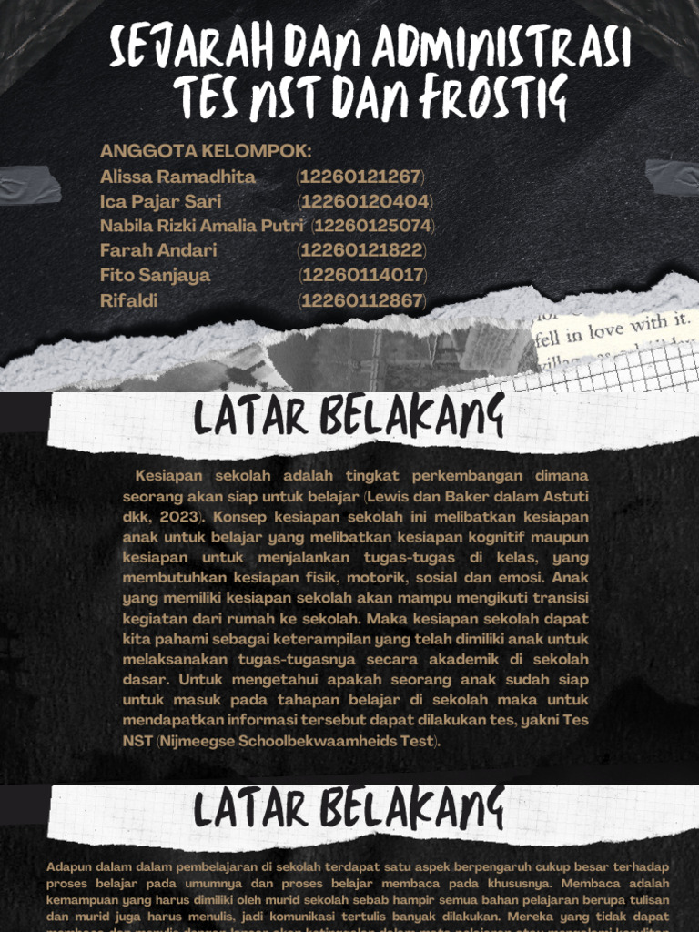 Analisis Tes NST dan Frostig | PDF