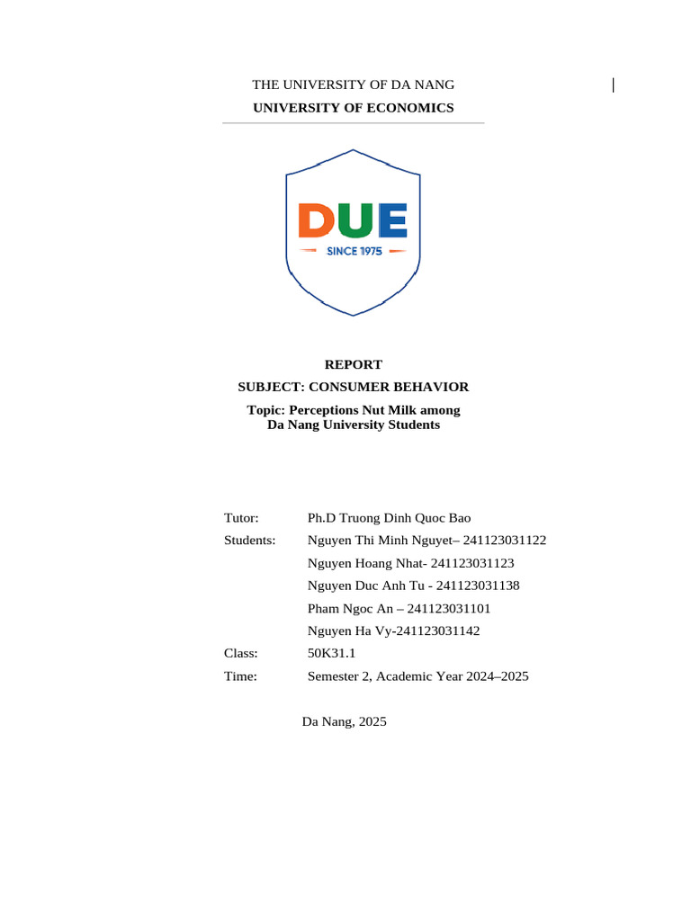 Consumer Behavior Report - Group5 - 50k31.1 | PDF | Attitude ...