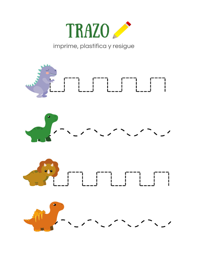 Trazo Bàsico Dinosaurios | PDF