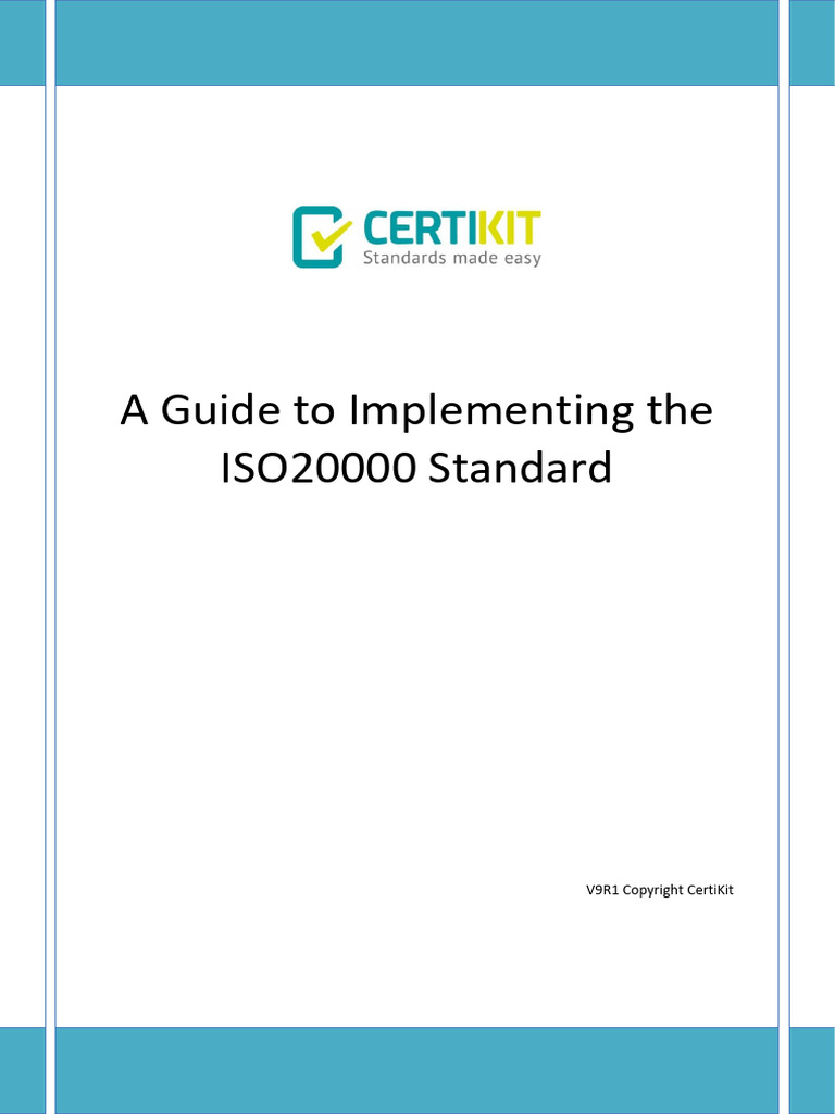 Guide To Implementing The Iso20000 Standard V9r1 Pdf Risk Business
