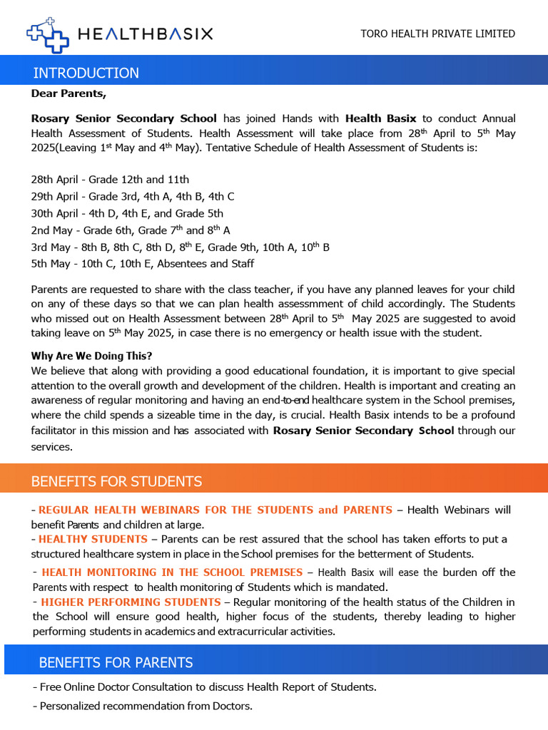 Health Assessment Circular-1 | PDF