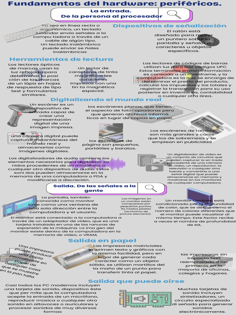 Blue Minimalist Computer Hardware Infographic | PDF | Escáner de imagen ...