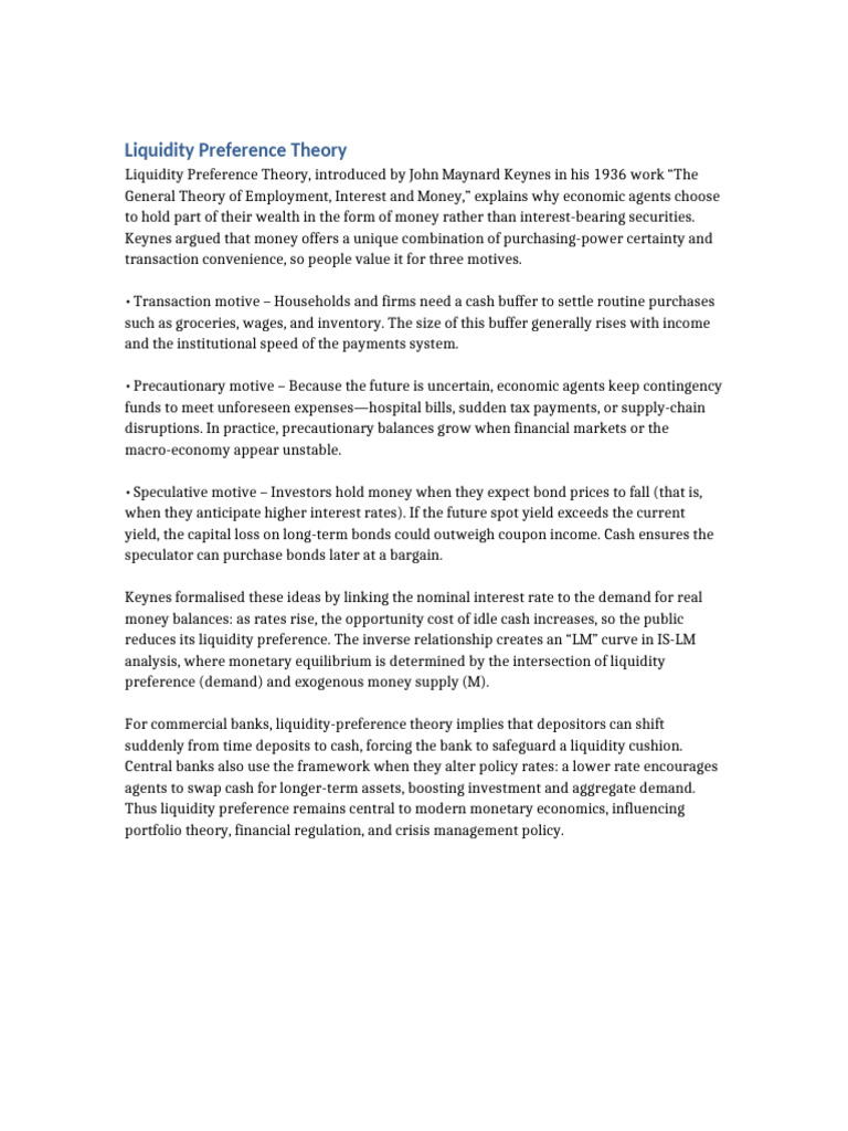 Liquidity_Preference_Theory | PDF