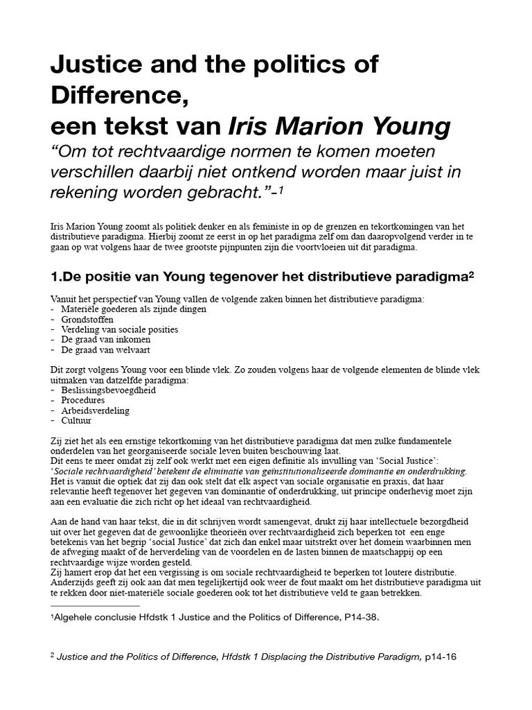 Justice and The Politics of Differencee, Aimé Schrauwen | PDF