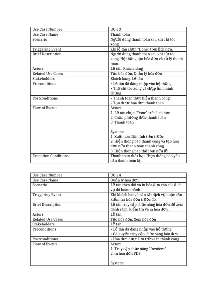 Use Cases UC13 To UC18 | PDF