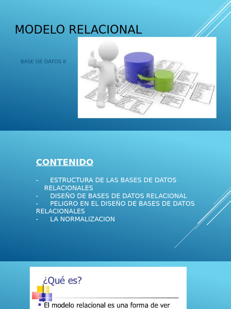 Introducción Al Modelo Relacional | PDF | Base de datos relacional | Gestión de datos
