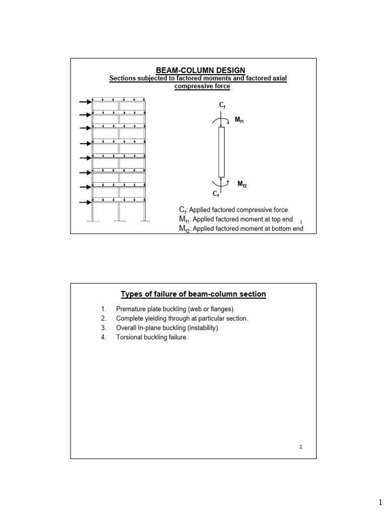 Beam-Column Design-2020 | PDF | Buckling | Structural Engineering