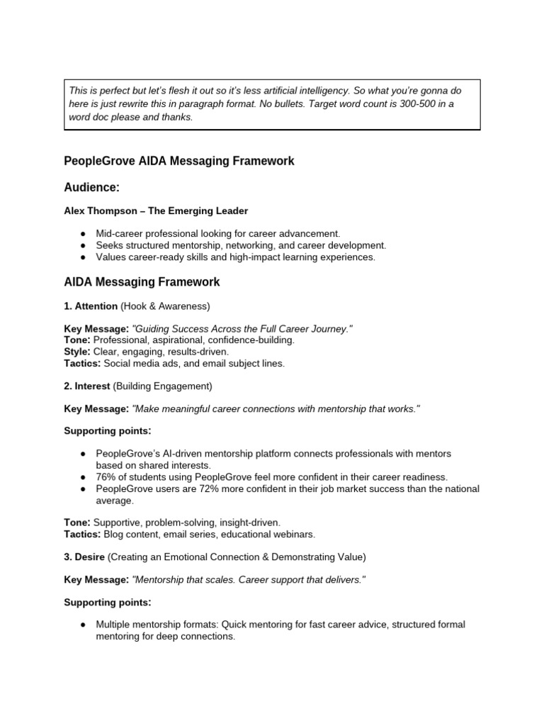 Messaging Framework - Skeleton Draft | PDF | Mentorship | Learning