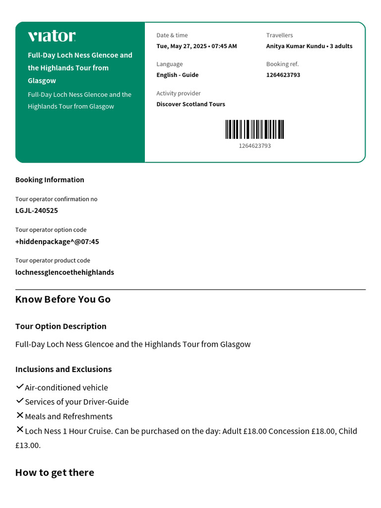 Ticket Viator Anitya Kumar Kundu BR 1264623793 | PDF