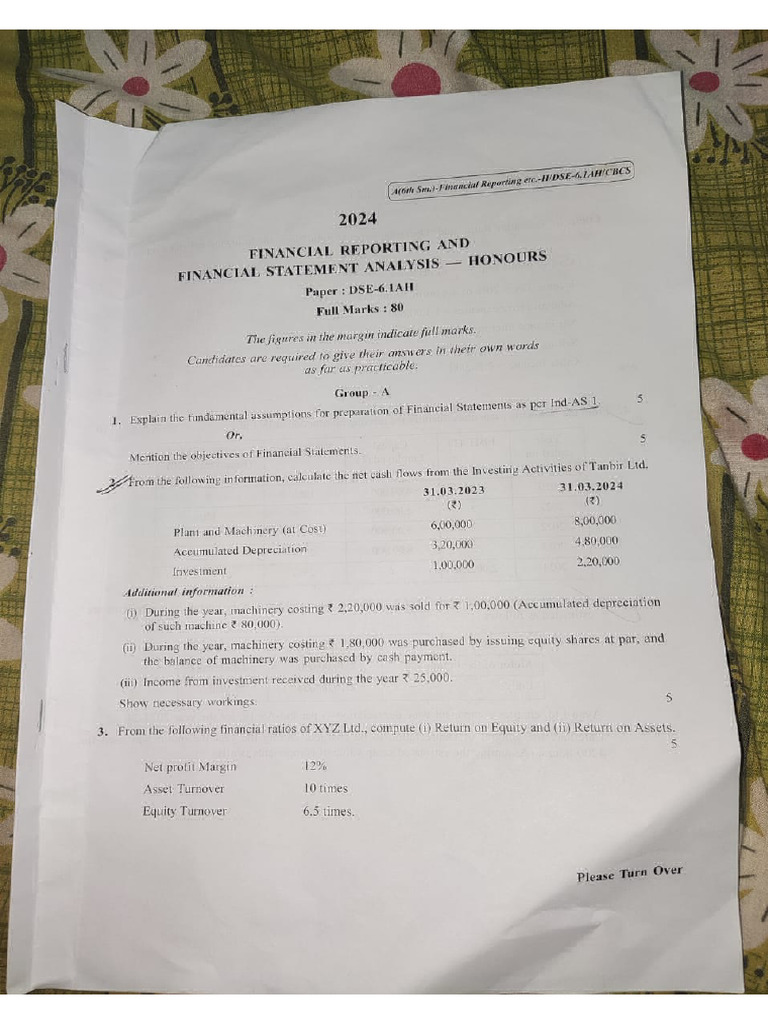 Frfsa Honours 2024 QP | PDF