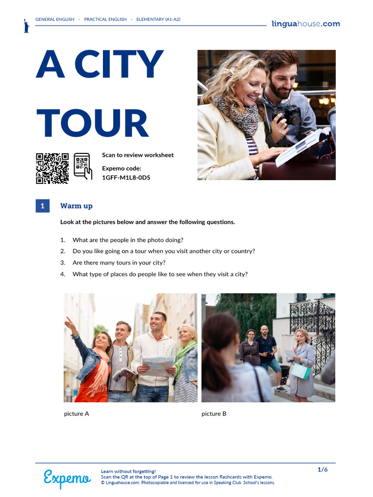 City Tour Vocabulary and Activities | PDF | Harry Potter | Vocabulary