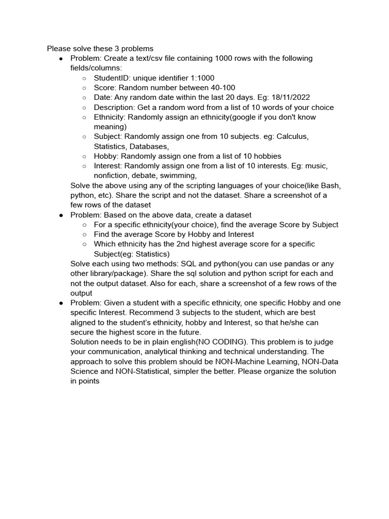 SQL Task | PDF