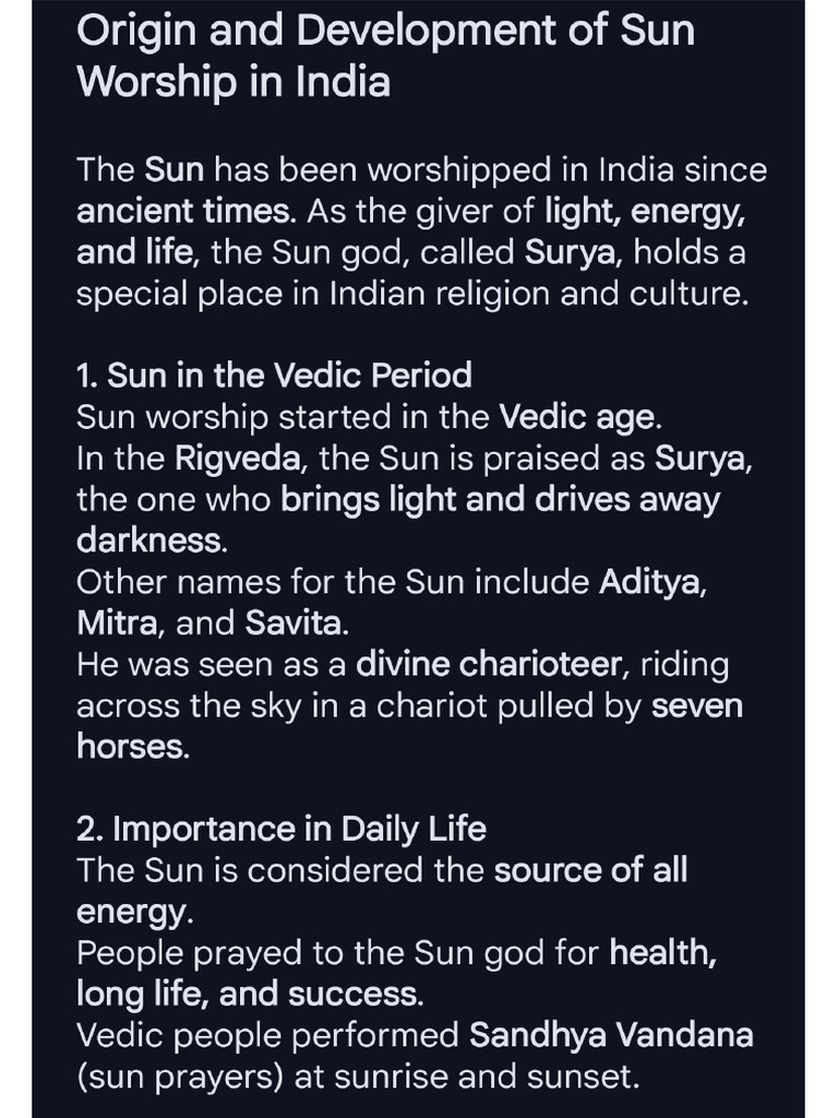 Sun Worship in India | PDF