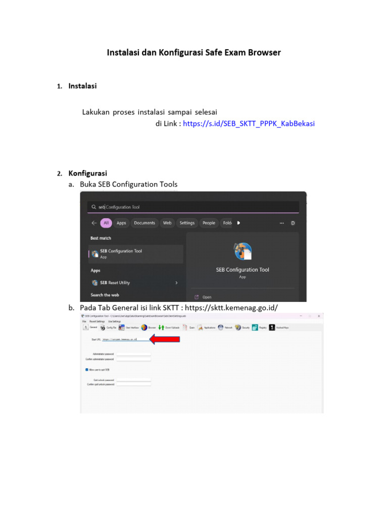 Instalasi Dan Konfig Safe Exam Browser SKTT | PDF