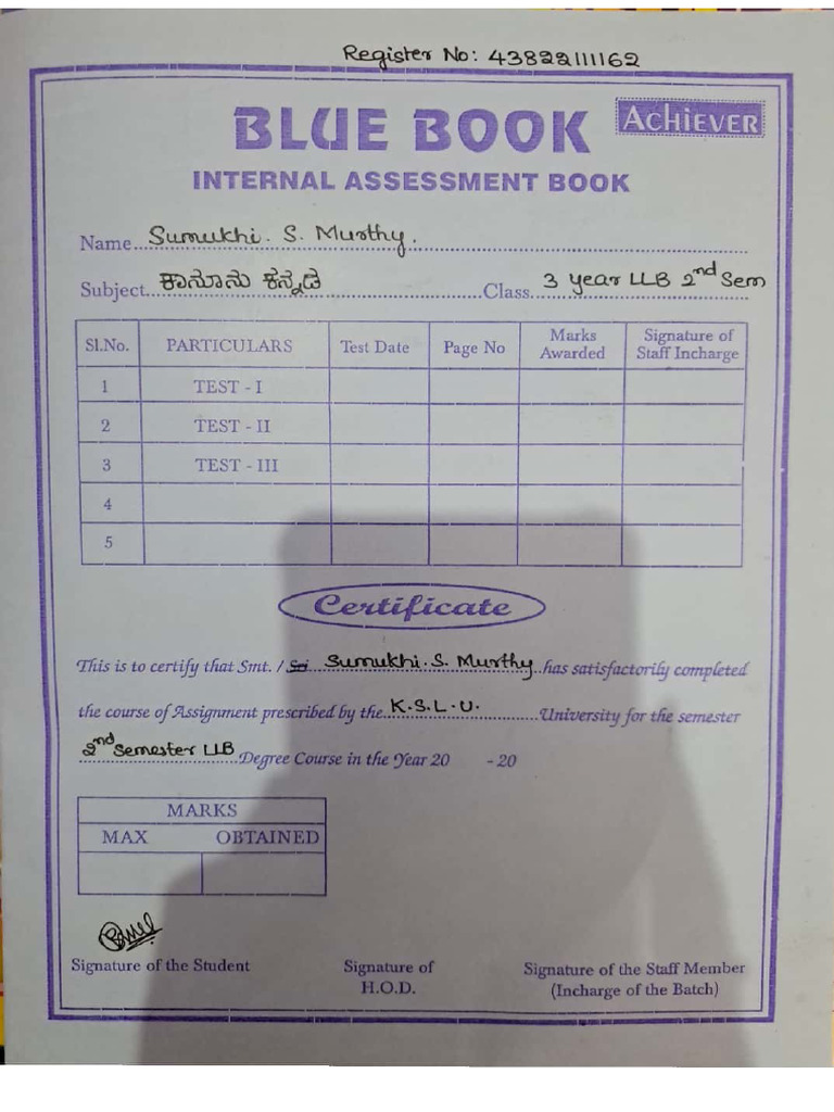 Kanoonu Kannada Assignment | PDF