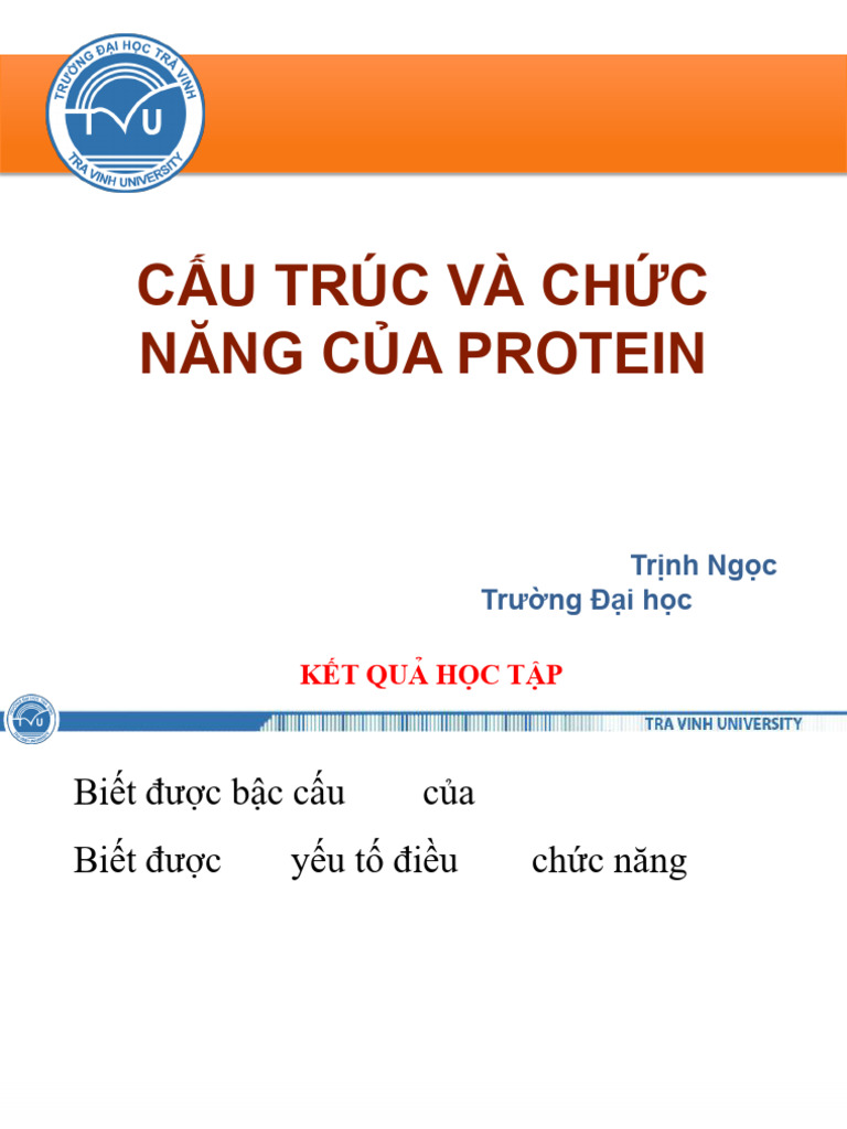 Bai 3 Cau Truc Va Chuc Nang Cua Protein | PDF
