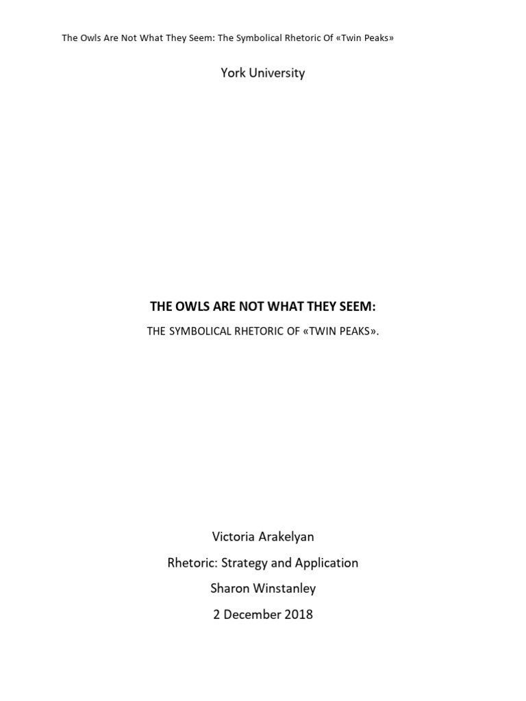 The Owls Are Not What They Seem The Symb | PDF