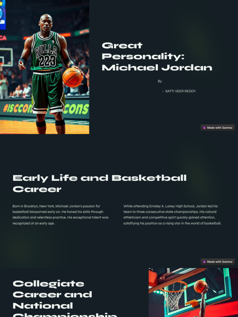 Great Personality Michael Jordan | PDF | Sports