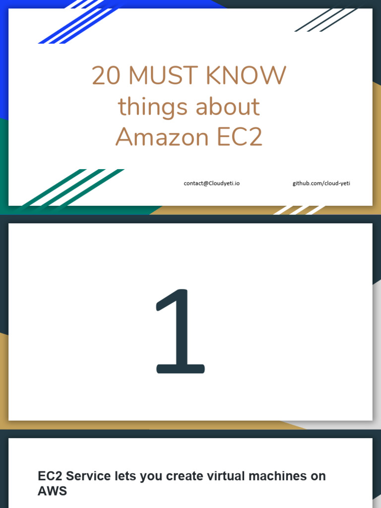 20 MUST KNOW Things About Amazon EC2 | PDF | Computer Architecture | Software