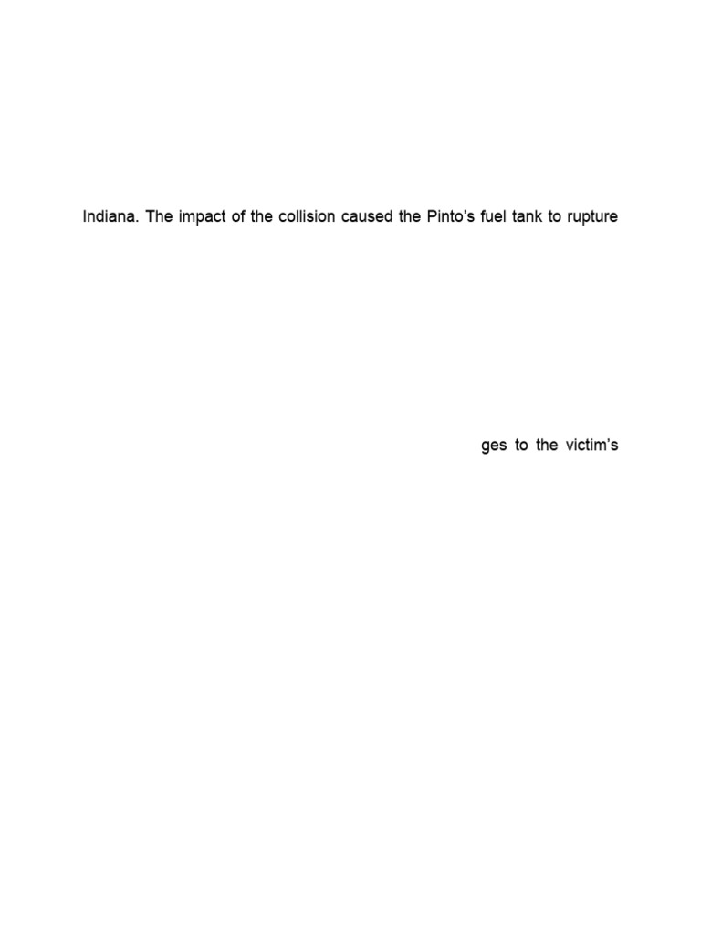 Ford Pinto Case Study: Safety vs. Profit | PDF