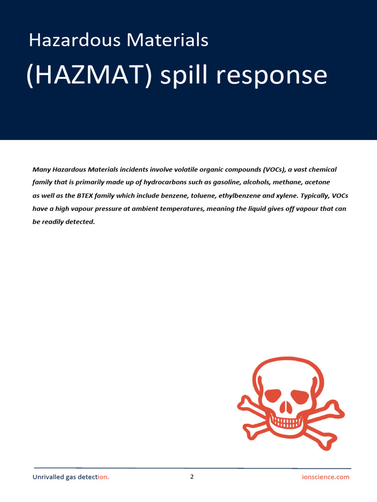 Hazardous Materials (HAZMAT) Spill Resposne Finished | PDF | Volatile ...