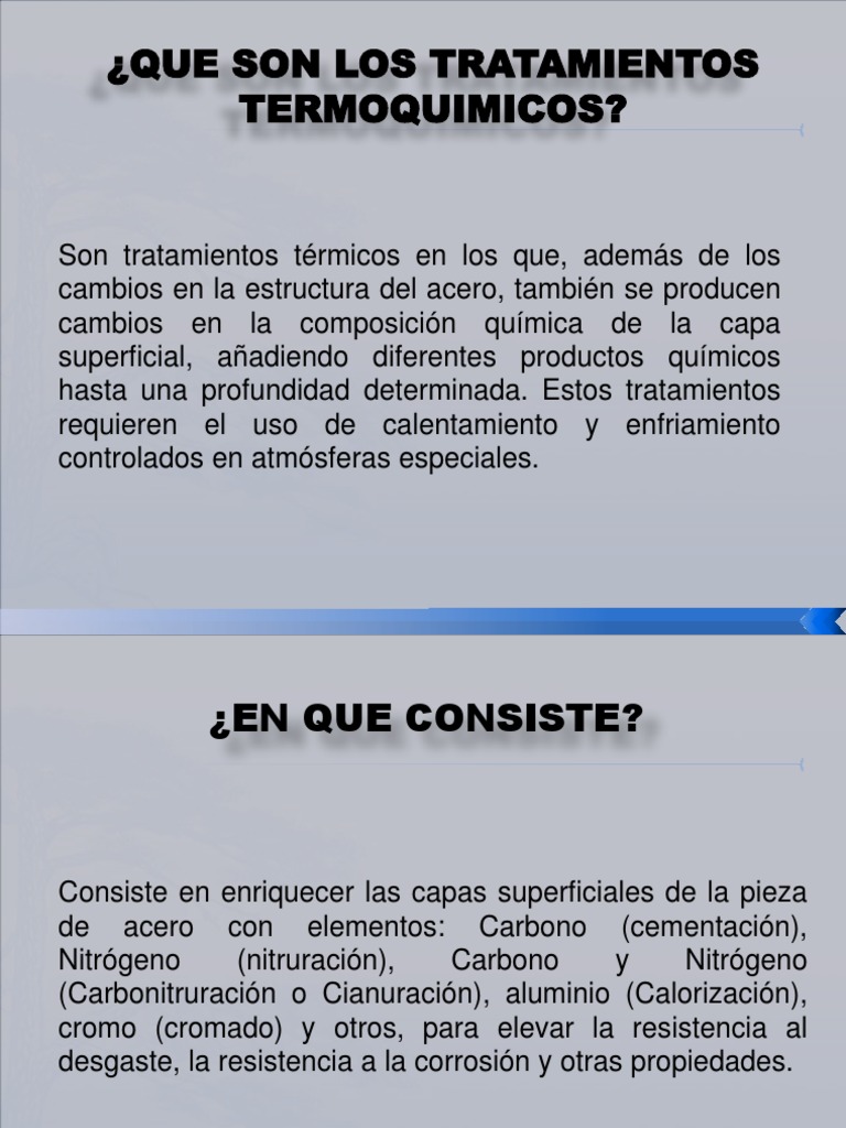 Tratamientos Termoquimicos | PDF | Tratamiento a base de calor | Química