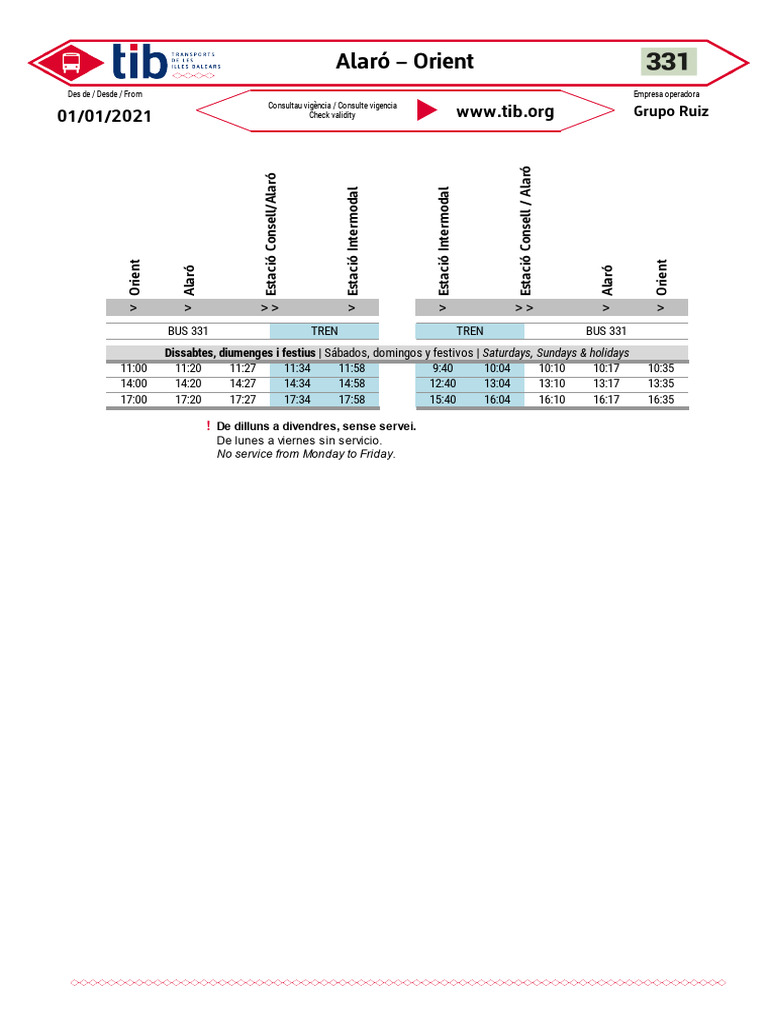 331 Alaró-Orient | PDF
