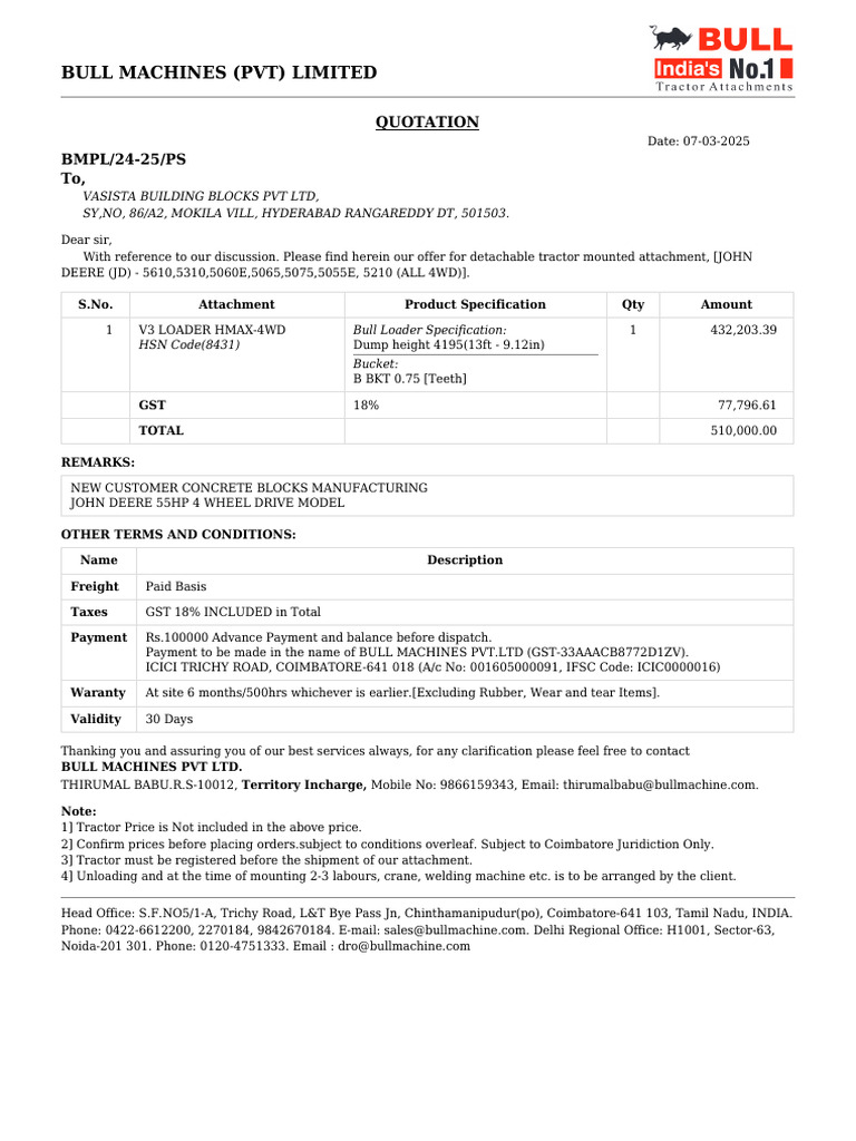 Vasista Bulding Blocks v3 Max Loader Mar 2025 4 Wheel Drive Model | PDF | Loader (Equipment ...