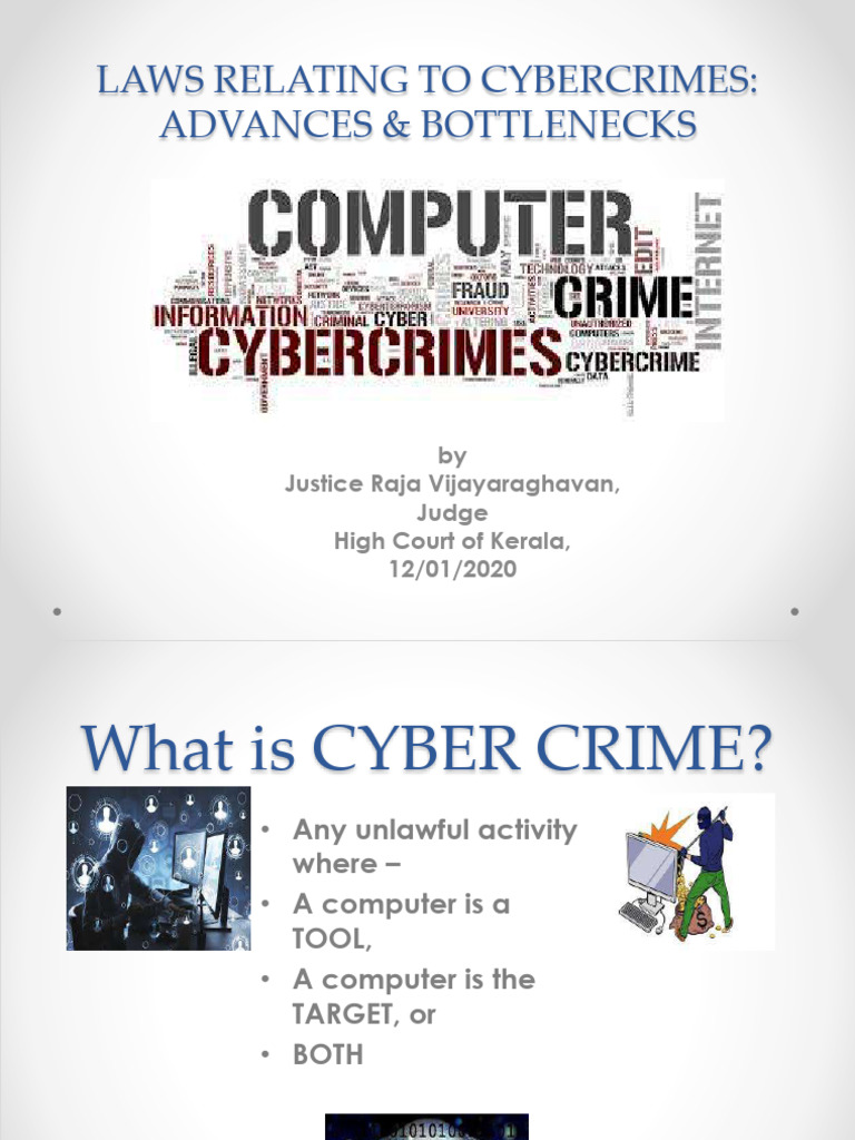 2.laws Relating To Cybercrimes - Advances & Bottlenecks | PDF | Cybercrime | Crimes